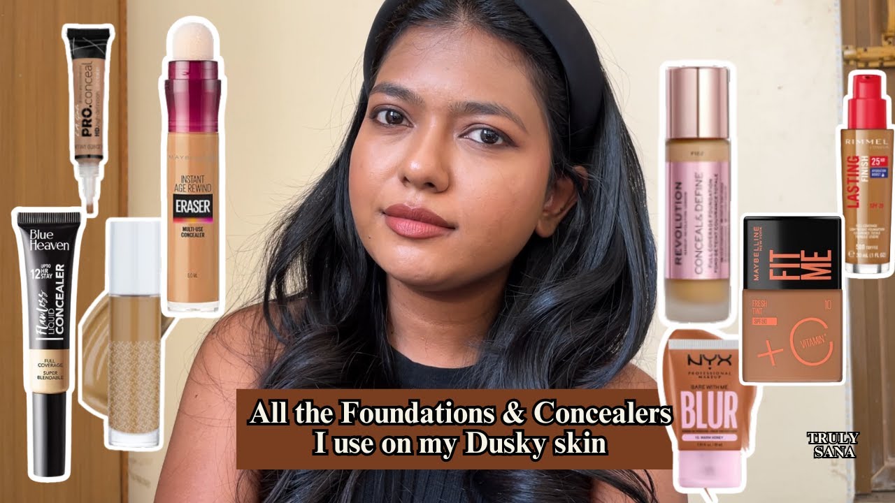 *SWATCHES* OF AFFORDABLE FOUNDATIONS & CONCEALERS I USE ON MY DUSKY ...