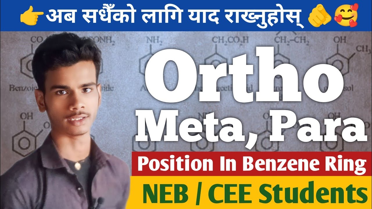 Ortho, Meta & Para position of benzene ring Clear concept | Organic ...