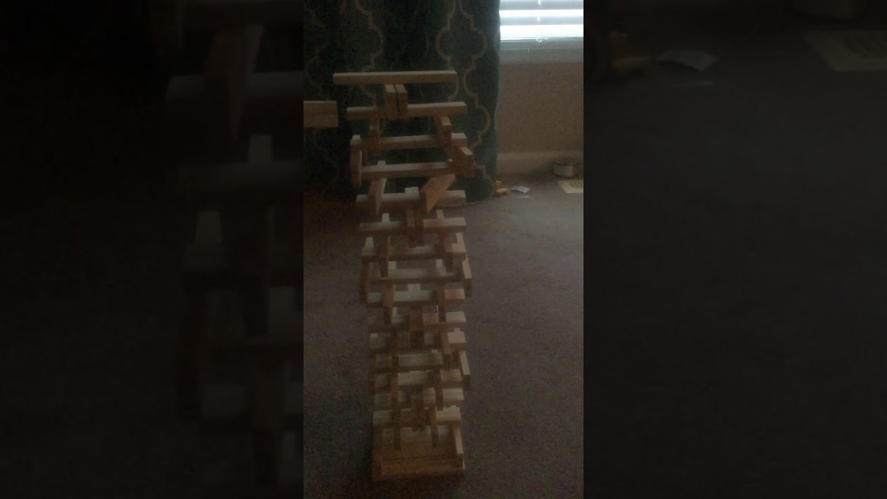 Falling Block Tower in Slo-Mo - YouTube