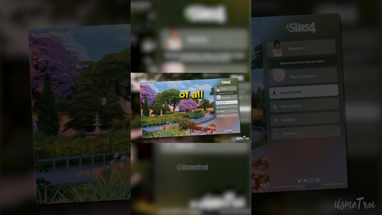 Refreshed Main Menu Mod for The Sims 4 #thesims #sims4mods @itsmeTroi