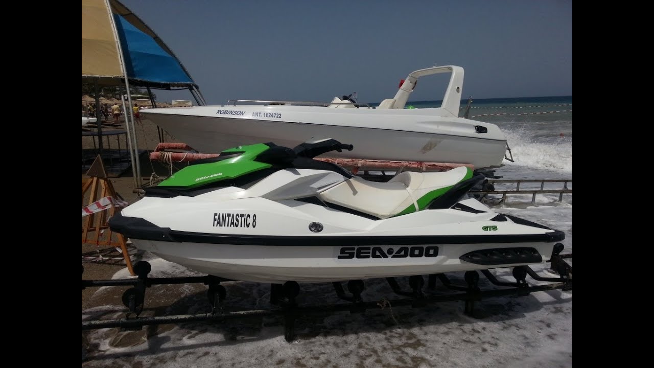 Jet Ski stuck in the sea Kemer Turkey - YouTube