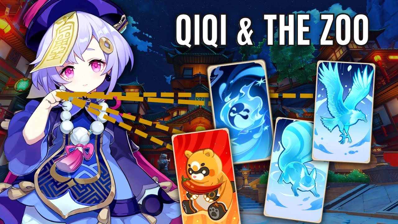Qiqi Taking The Zoo Out For a Walk | Genshin Impact TCG - YouTube