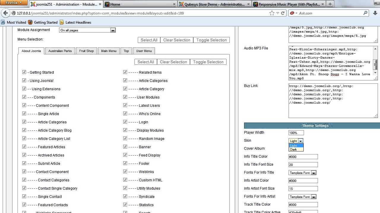 Responsive Music Player With Playlist Joomla Module - YouTube