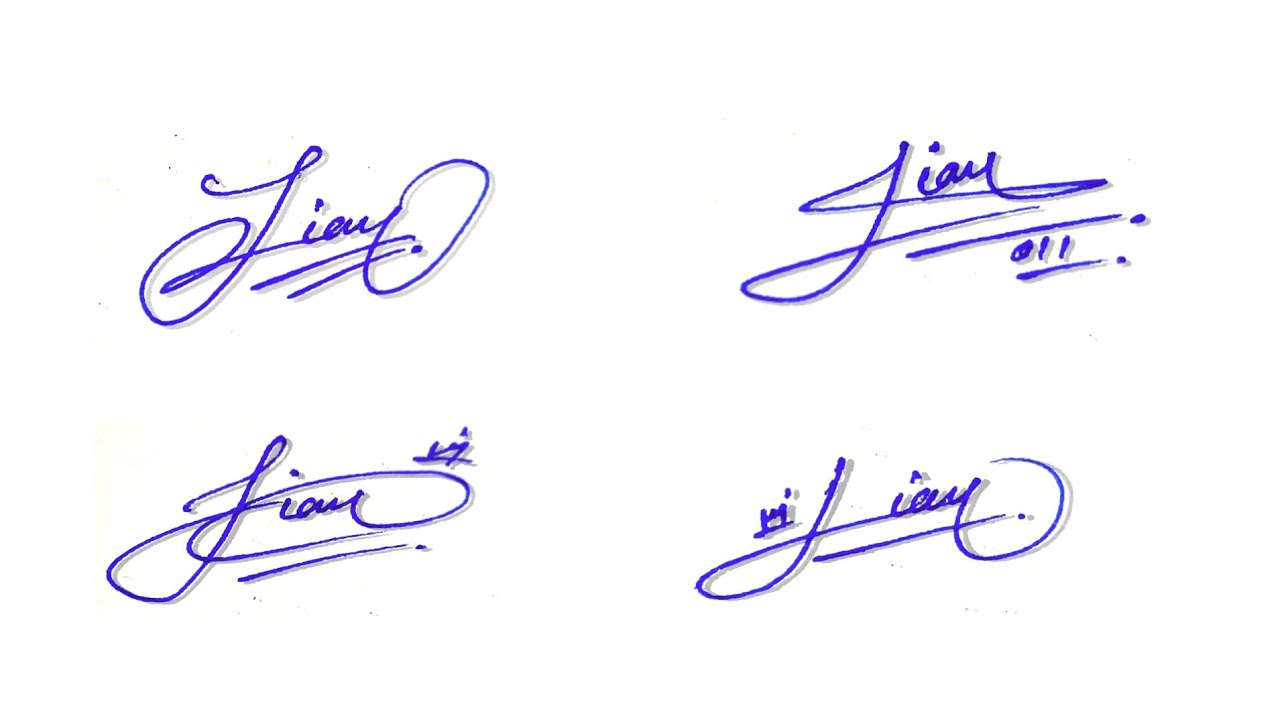Lian name signature style | Lian signature style | L letter signature ...