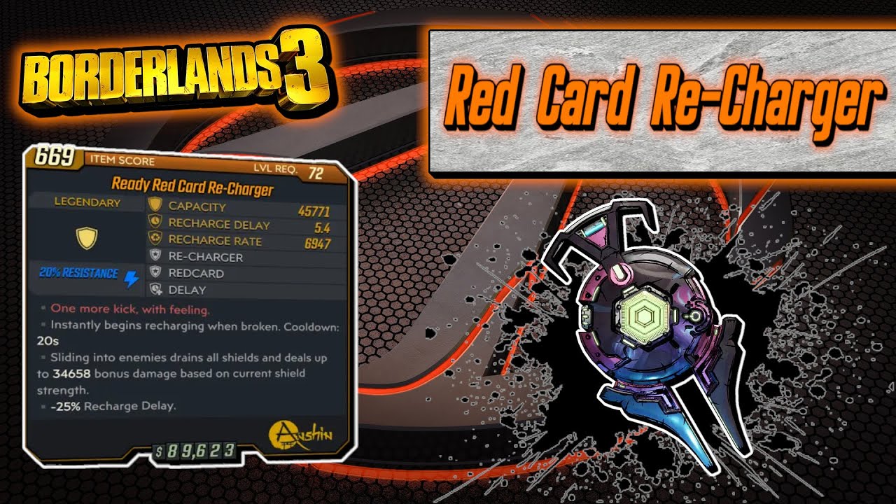 Legendary Item Guide | Red Card Re-Charger | [Borderlands 3] - YouTube