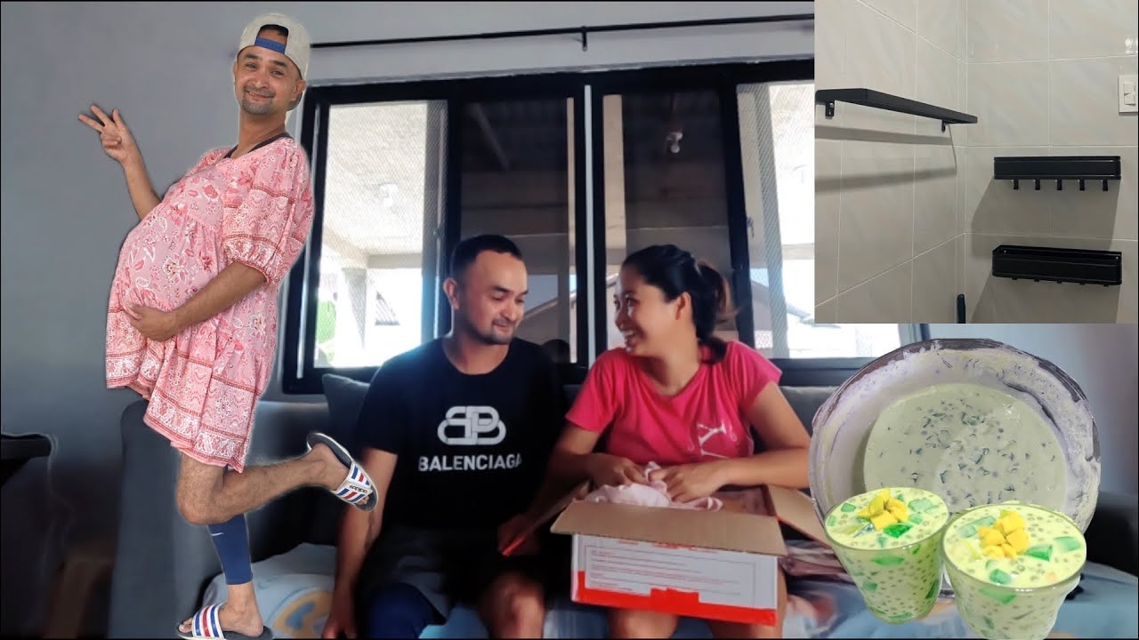 Unboxing gift for buntis|avocado tapioca jelly|install bathroom shelves ...