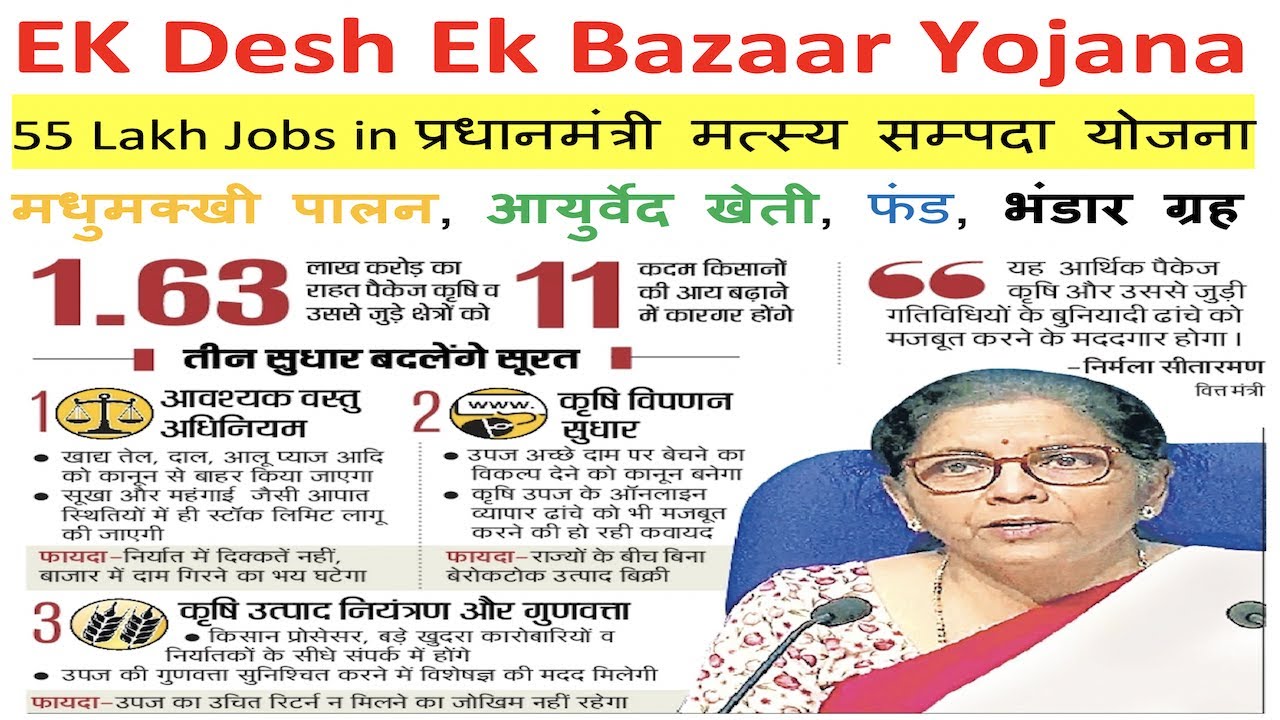 EK Desh EK Bazaar Yojana, PM Matsya Sampada Scheme में 55 Lakh Jobs ...