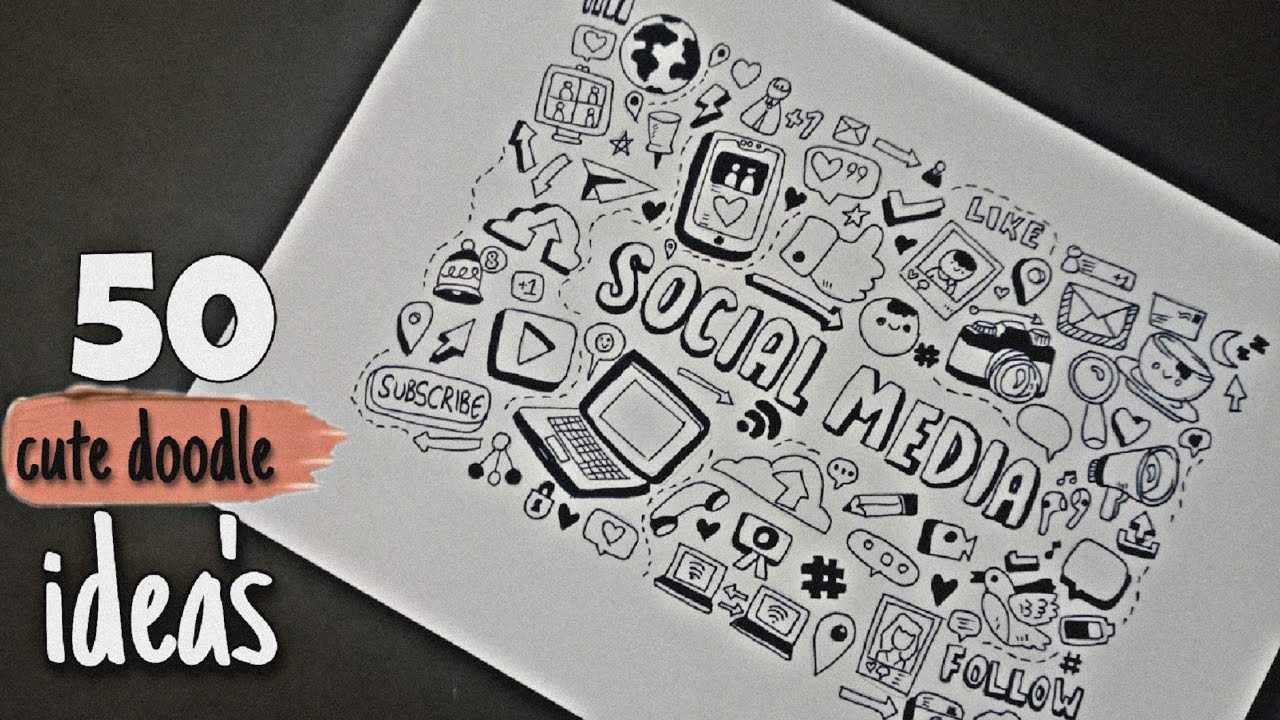 50 cute and easy doodle ideas💡| Doodle art |Handmade Social Media ...