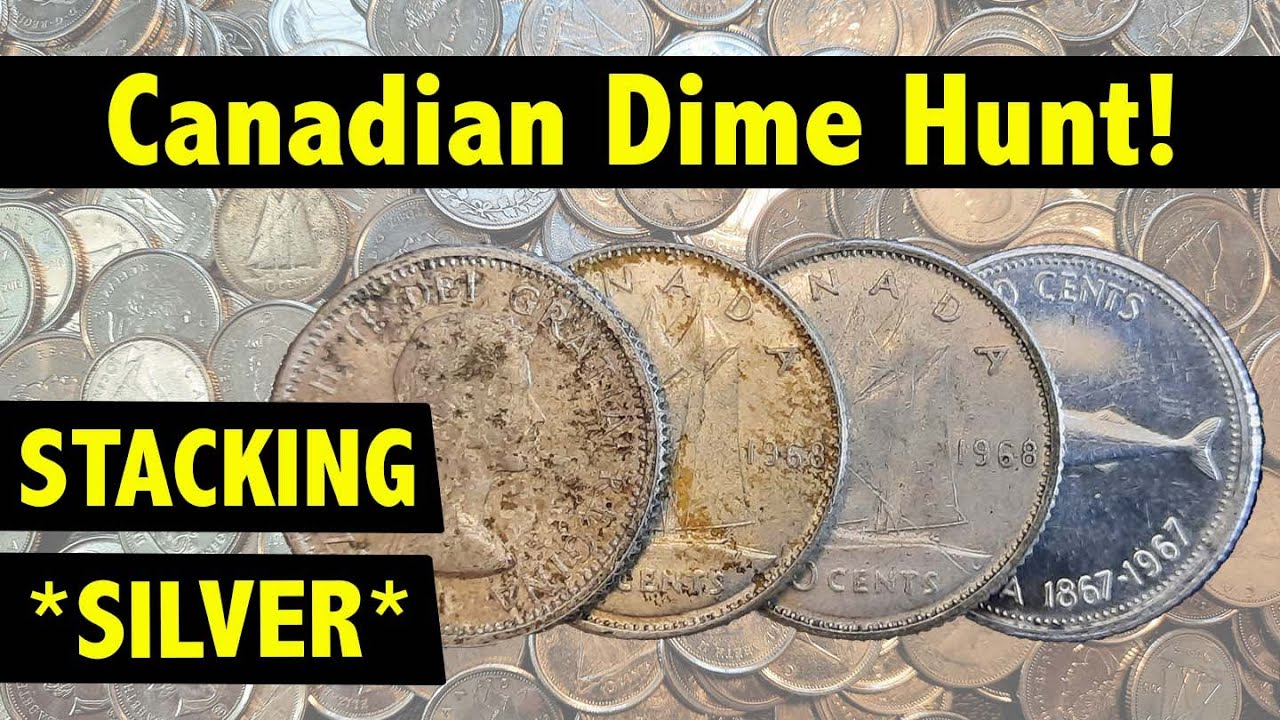 Coin Roll Hunting Canadian Dimes - On a SILVER dime streak! - YouTube