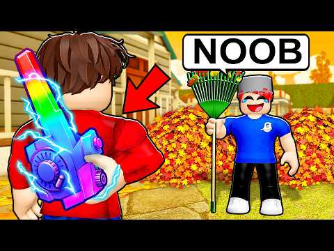 I Pretended to be a NOOB Then Raked a TRILLION LEAVES...