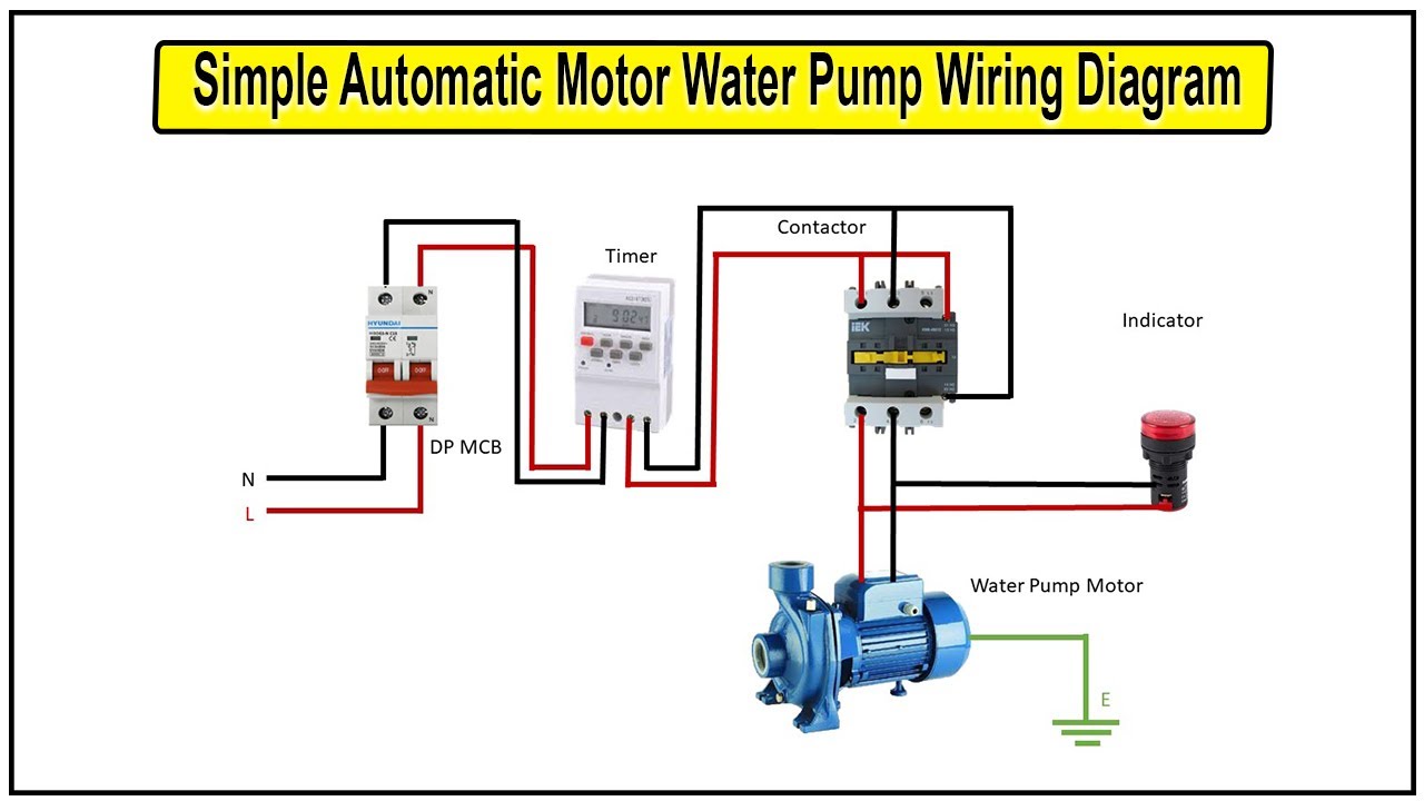 How To Make Simple Automatic Motor Water Pump Wiring Diagram - YouTube