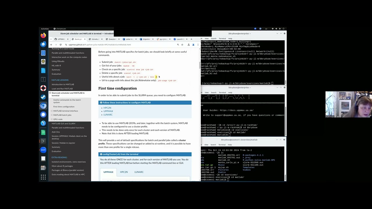 Lecture 2 Slurm Job Scheduler And Matlab In The Terminal Youtube
