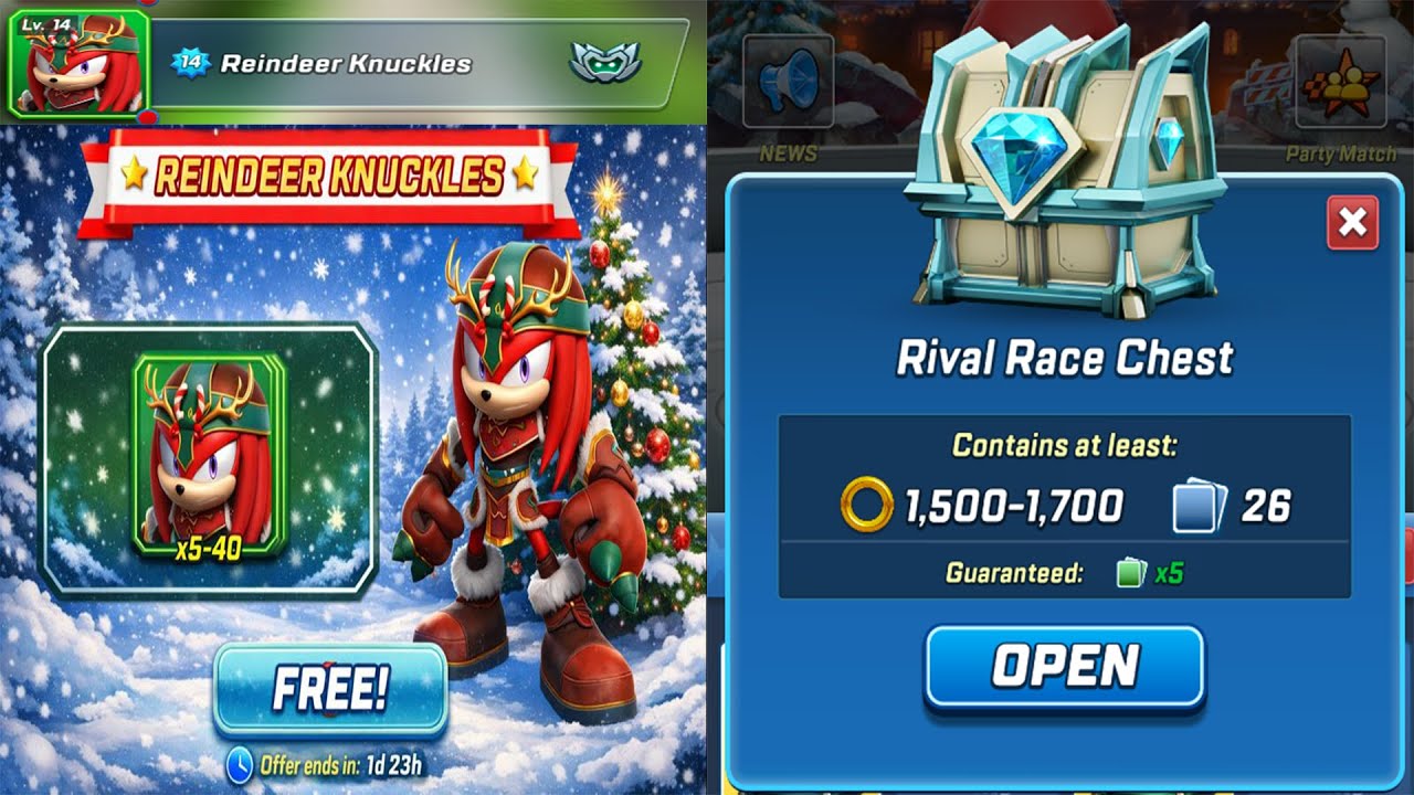 Sonic Forces Mobile Update - Special Boss Reindeer Knuckles Battle ...