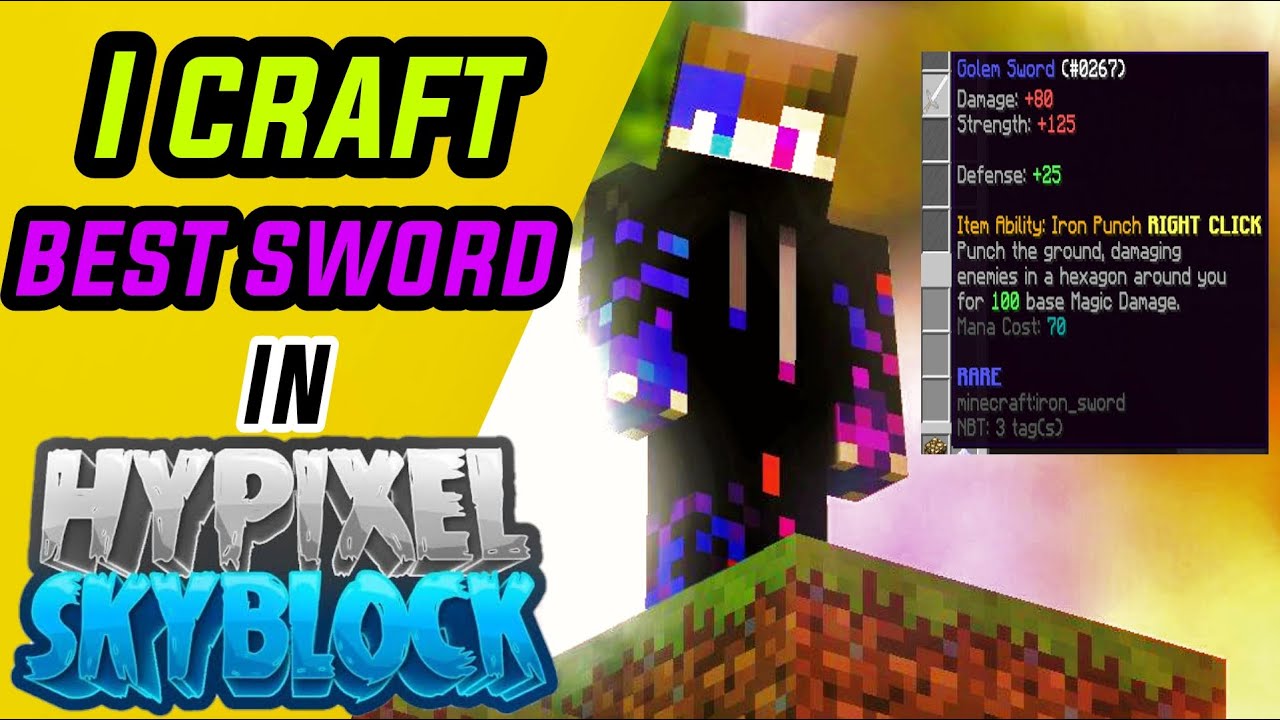 I Make Golem Sword in Hypixel Skyblock 😱 || #golem sword - YouTube