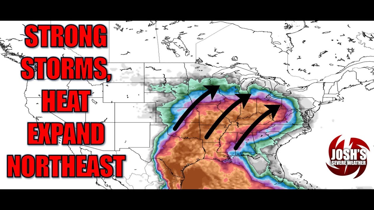 Strong Storms and Heat Expand Northeast This Weekend - YouTube