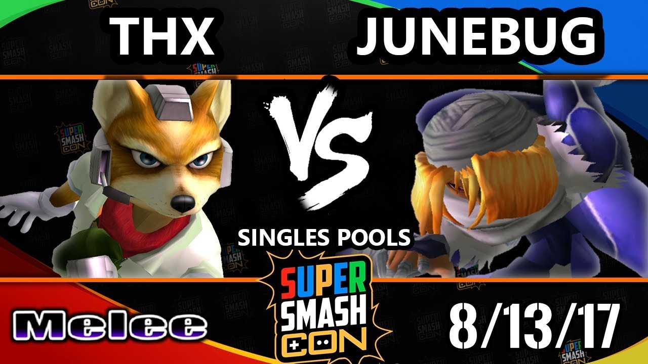 Smash Con 2017 SSBM - Junebug (Sheik) Vs. THX (Fox) Smash Melee Pools ...