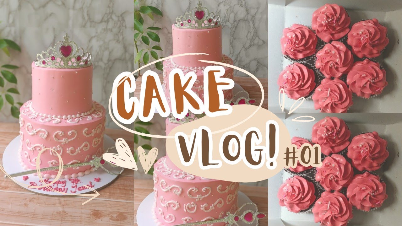 2 Tier Princess Cake with Crown & Wand - YouTube