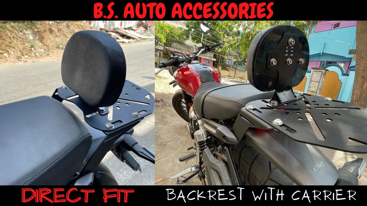 Honda CB350 RS | Pillion Backrest with Luggage Carrier | B.S Auto ...