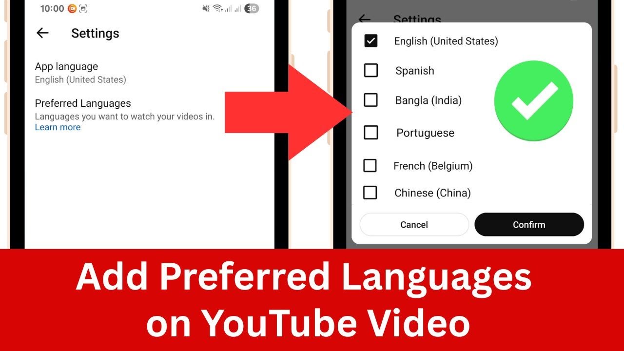 How to Add Preferred Languages for YouTube Videos - YouTube