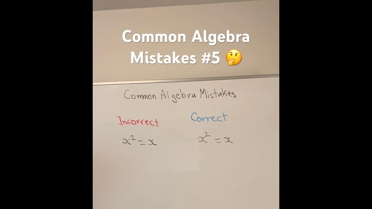 Common Algebra Mistakes 5 Maths Education Gcse Tutorial Youtube