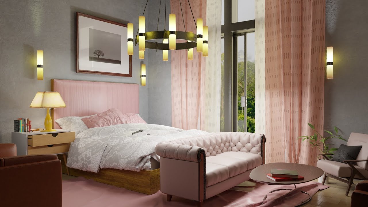 interior design in blender - YouTube