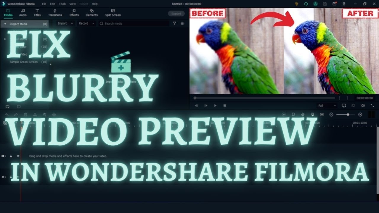 How to fix blurry video preview in Wondershare Filmora | Video blur fix ...