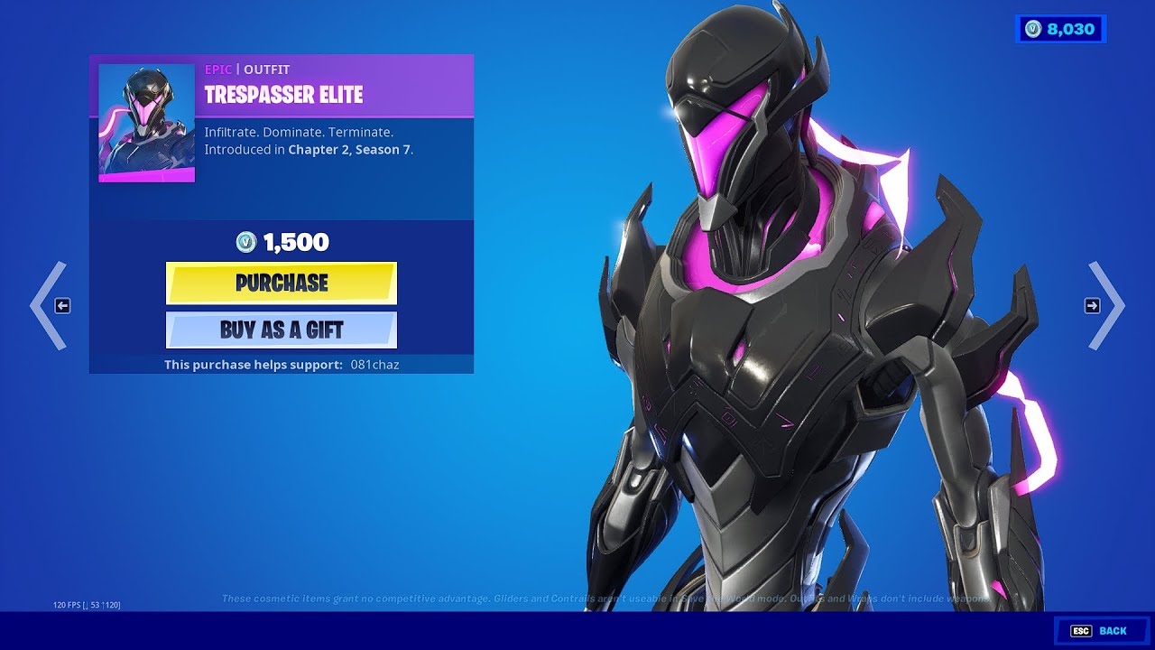 New Trespasser Elite Skin! (Fortnite Battle Royale) (Item Shop 9/11/21 ...