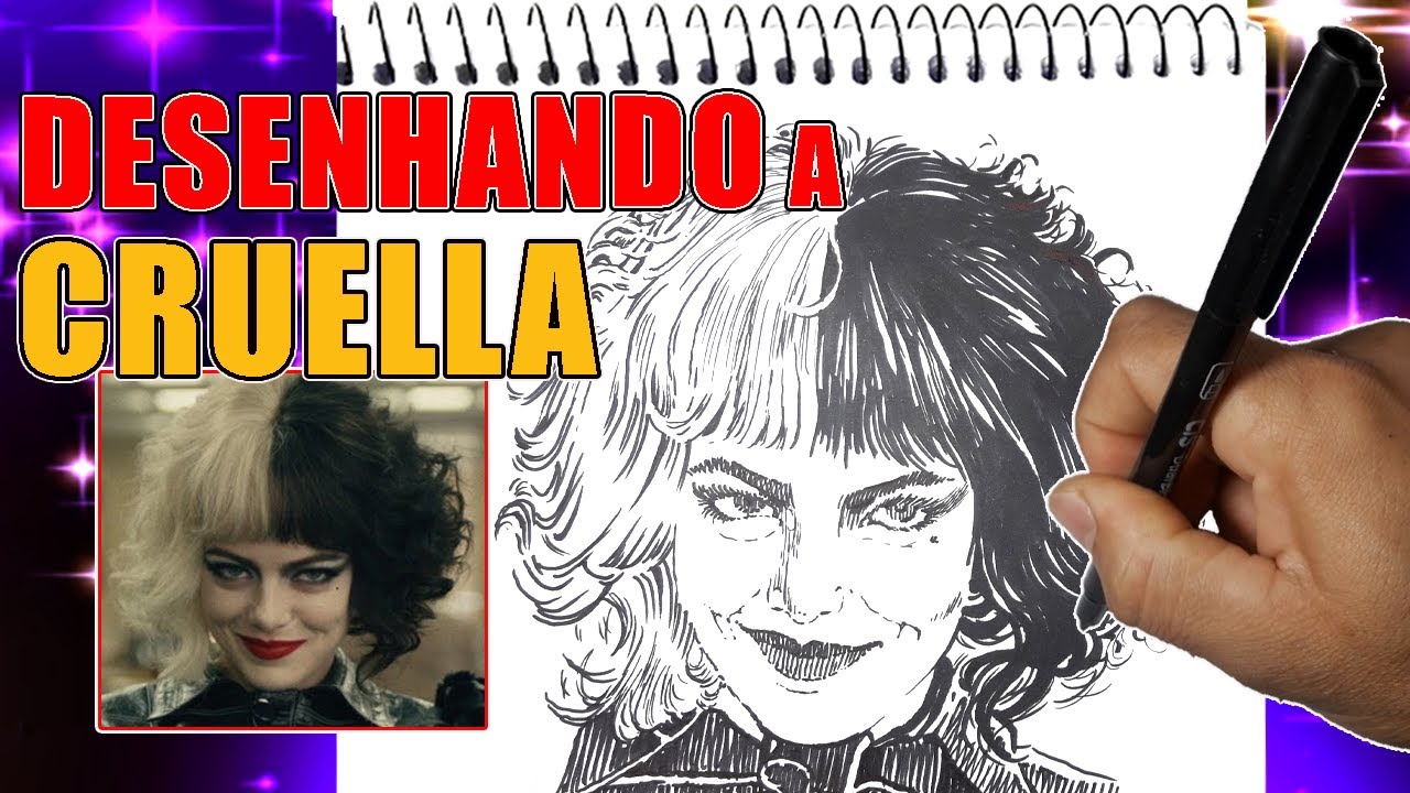 COMO DESENHAR A CRUELLA - ESTELLA DO FILME | CRUELLA O FILME | DRAWING ...