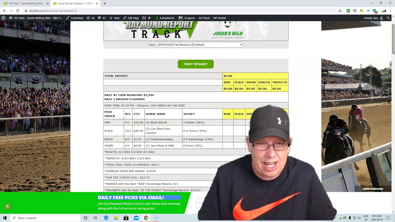 FAIR MEADOWS FREE HORSE RACING PICKS 6-05-20 - YouTube