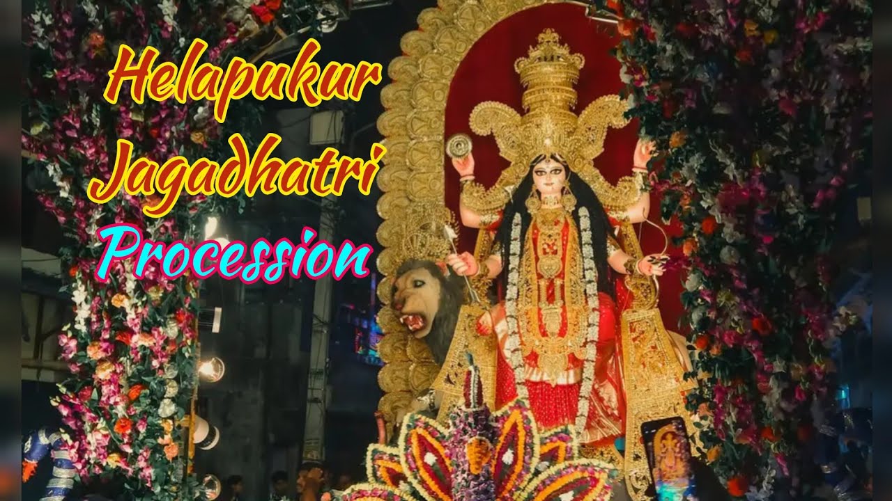 Chandannagar Jagadhatri Puja Procession 2023||Helapukur jagadhatri puja ...
