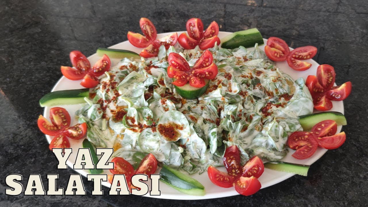 YAZIN İÇİNİZİ SERİNLETECEK MEVSİM SALATASI!! - YouTube