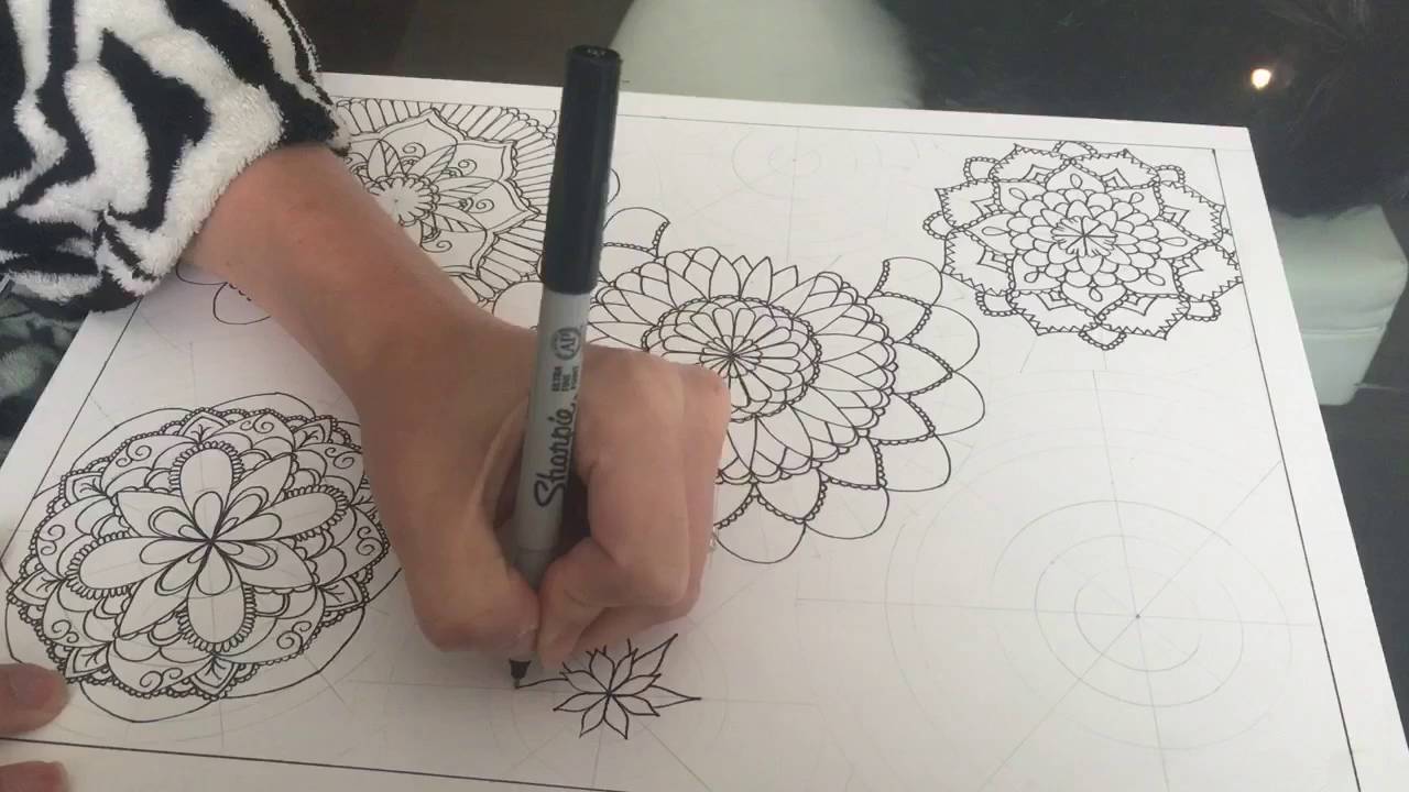 How to draw a mandala - 7 - YouTube