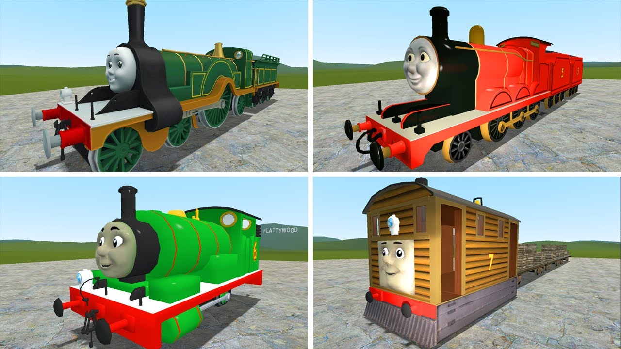 Playing As Thomas & Friends in Garry's Mod (Emily, James, Percy, Toby ...