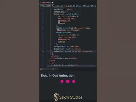 Dot In Out spinner Animation HTML and CSS tutorial for beginners 2022 # ...