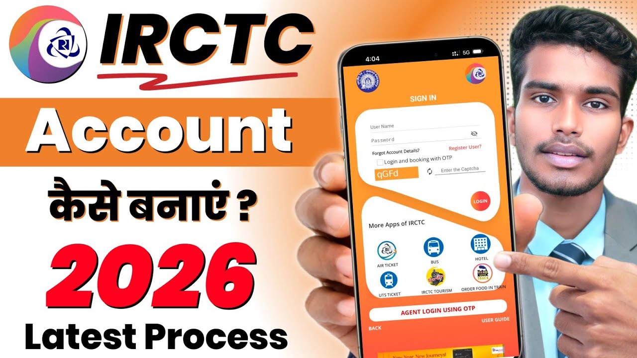 Irctc account kaise banaye | IRCTC rail connect app login kaise kare ...
