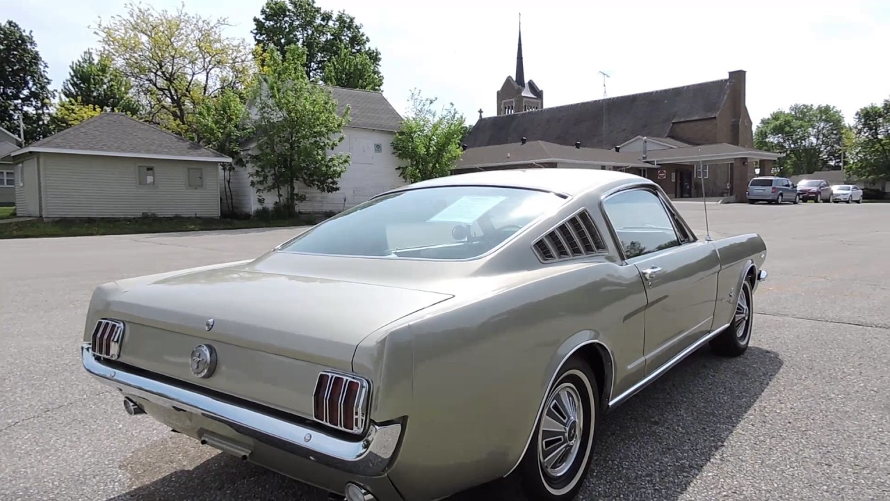 1966 ford green mustang fastback - YouTube