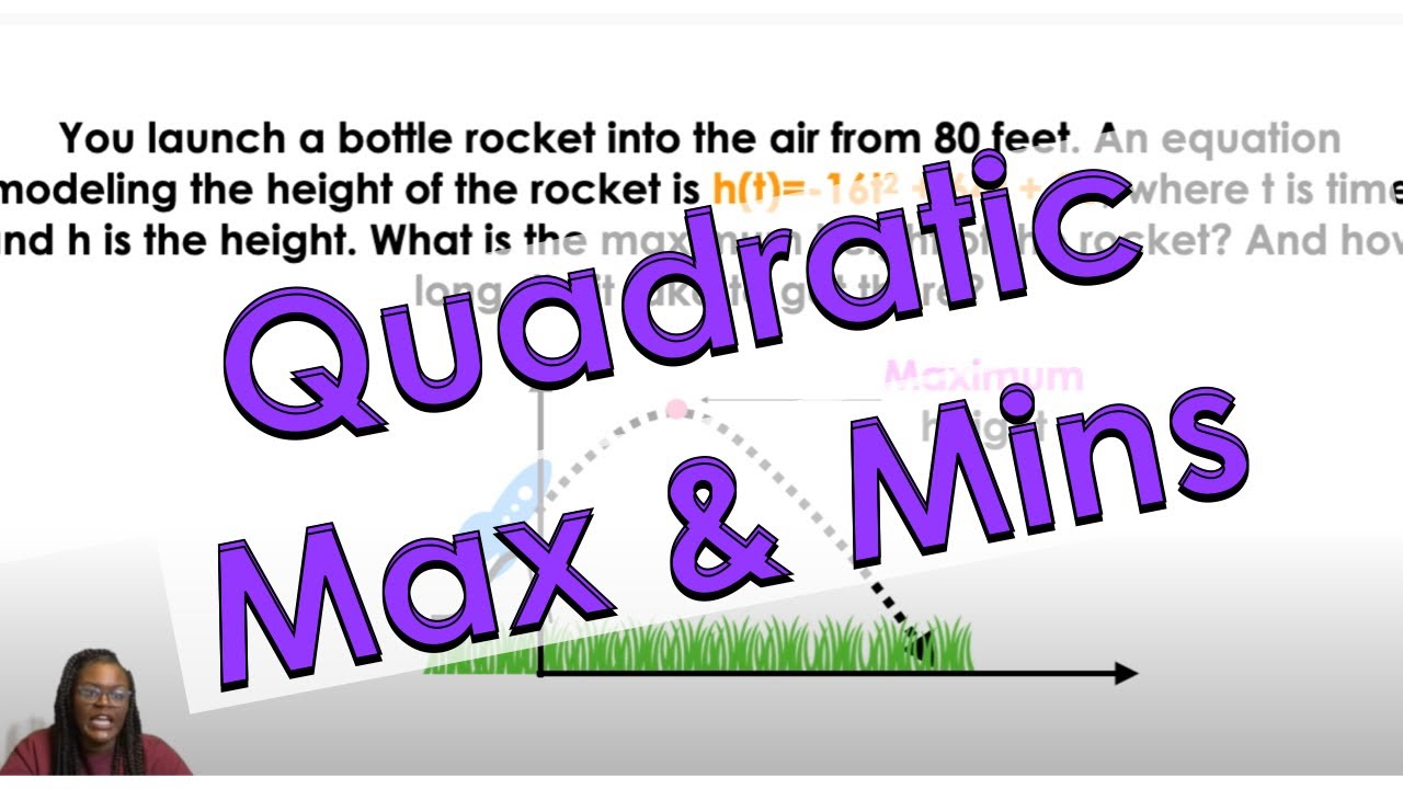 Quadratic Max & Min Word Problems - YouTube