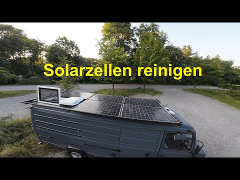 Solarzellen am Mercedes Benz Vario 818 aka #Bella Due reinigen