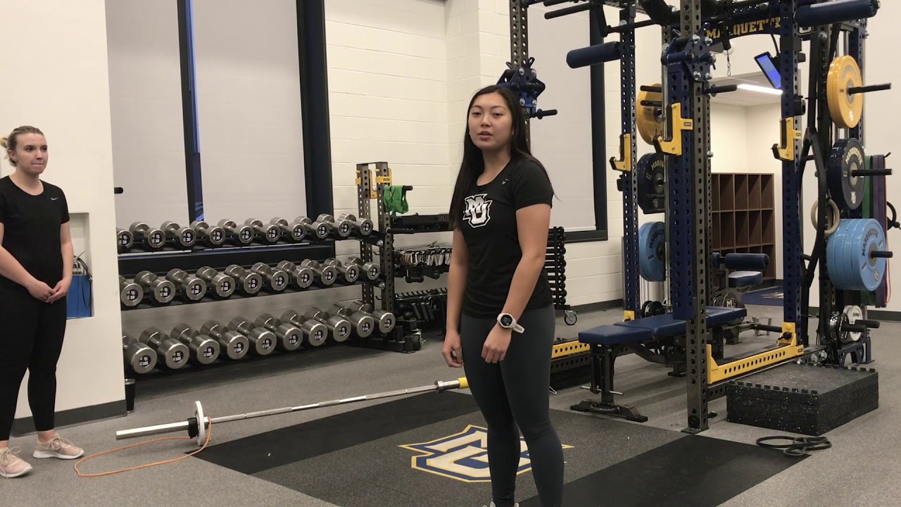 Nikki Reyes - Landmine Thruster with Band Resistance - YouTube