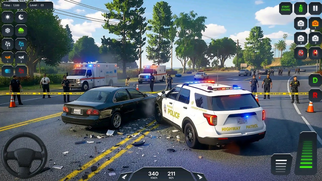 Police Car: Police Simulator-Drive a police car, chase criminals, and ...