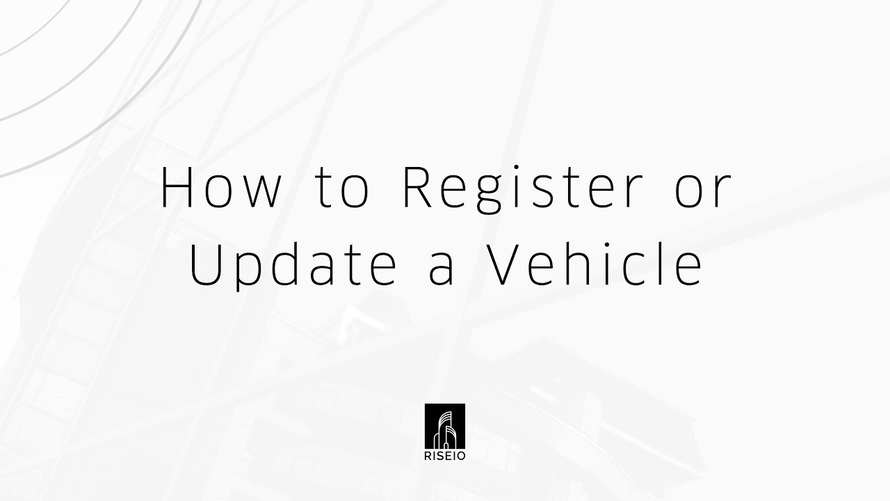 How to Register or Update a Vehicle - YouTube