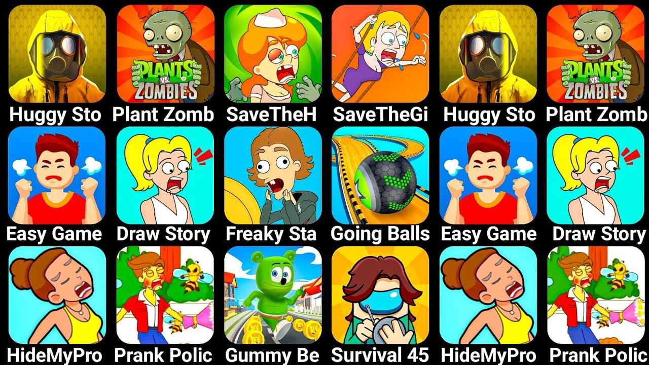 Huggy Story, Plant Vs Zombie, Easy Game, Draw Story, Hide My Proof ...