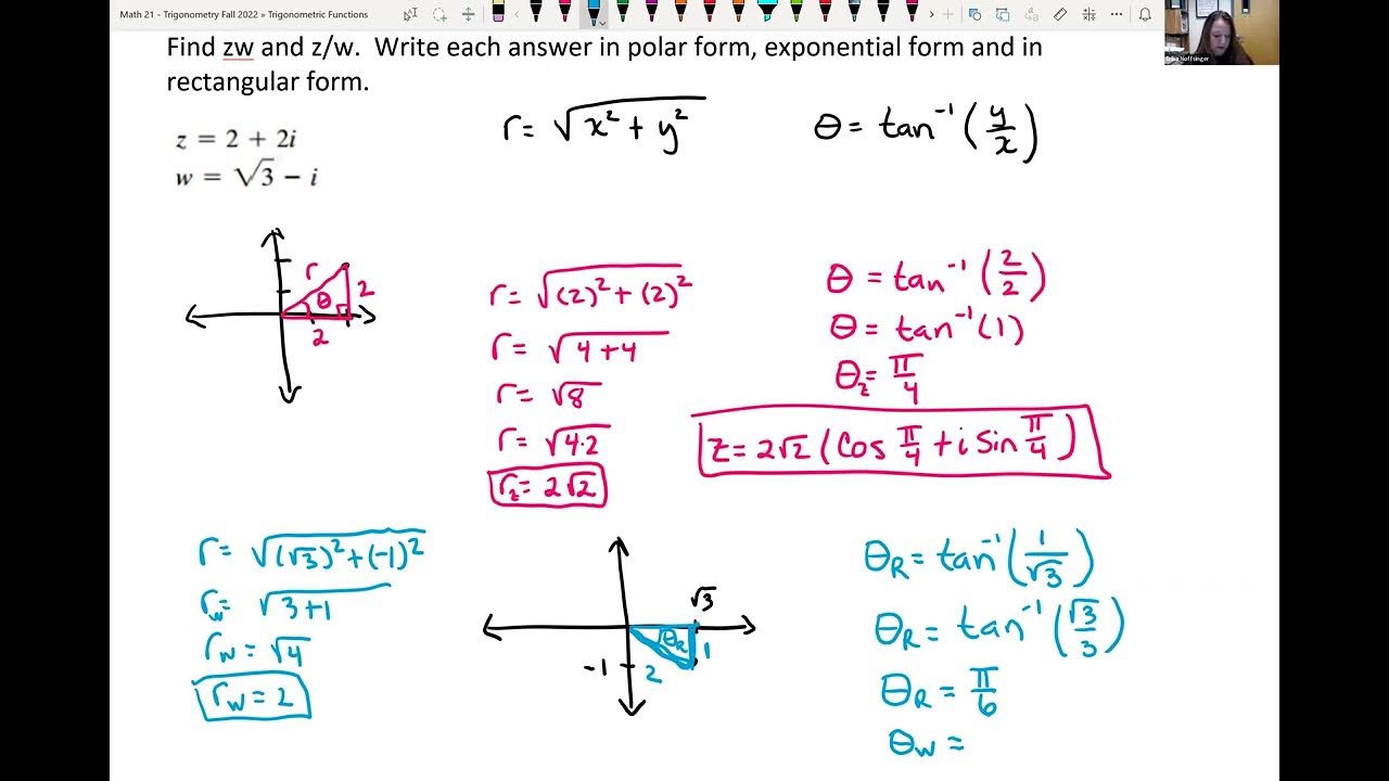 Polar and Exponential Form of Complex Numbers - YouTube