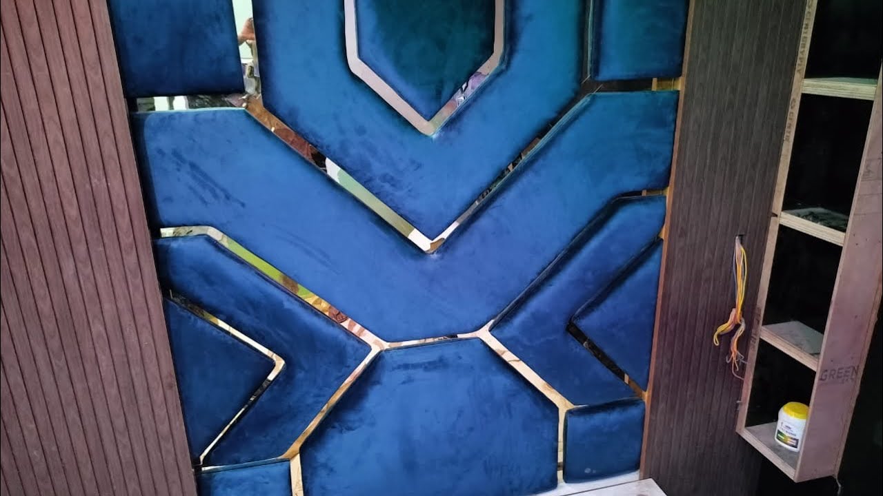 Designer King Size Double Bed With Big Stylish T Patti Heardboard 2024 ...
