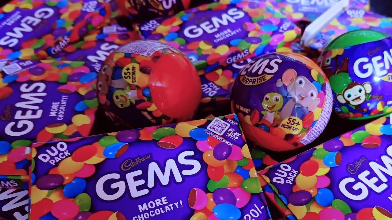 Mini Gems Chocolates, Cadbury, Lot's Of candies, chocolate opening ...
