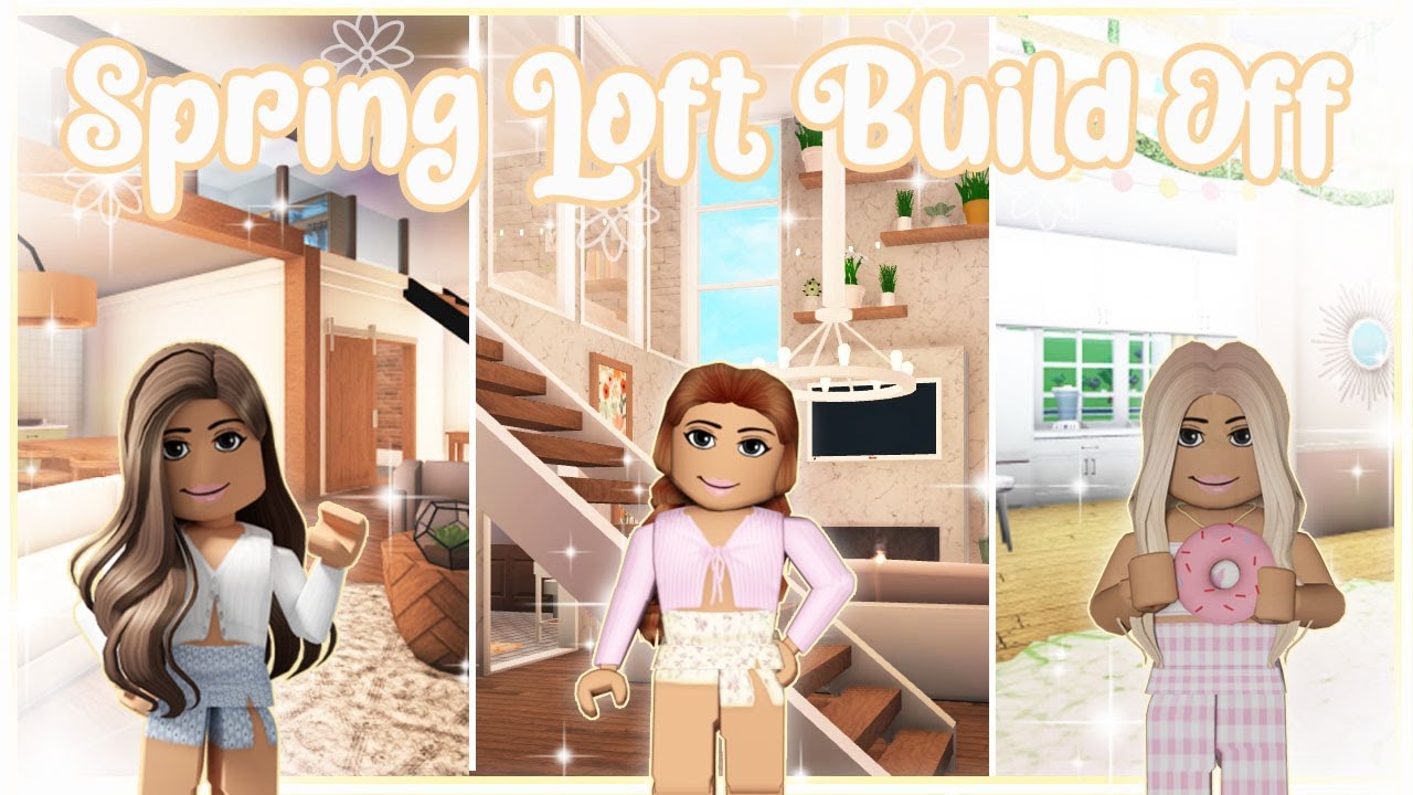 Bloxburg | Spring Loft Build Off with Amberry and Phoeberry! - YouTube