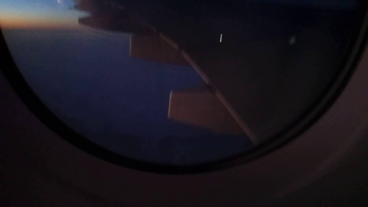 Sun Down! - Emirates flight EK002 to Dubai - YouTube