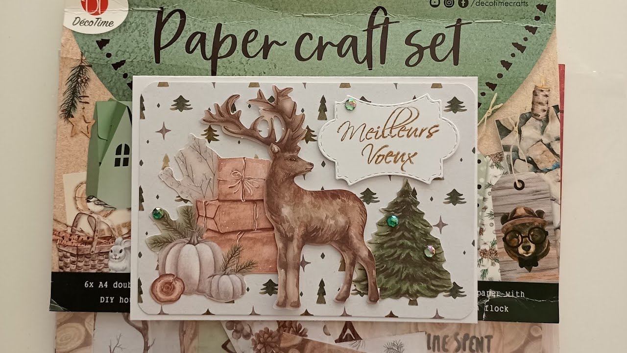 TUTO CARTE PAPER CRAFT SET ACTION - YouTube
