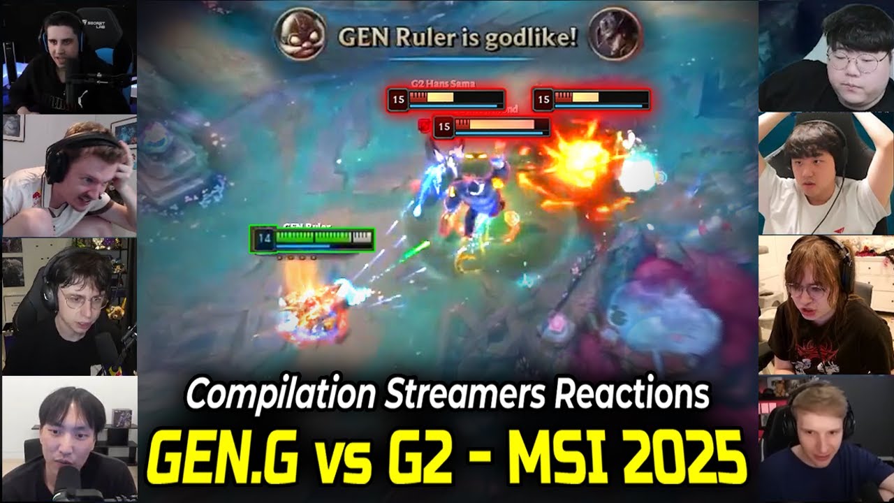 STREAMERS REACT: RULER TURN ON GOD MODE, DESTROYING G2 at MSI 2025 ...