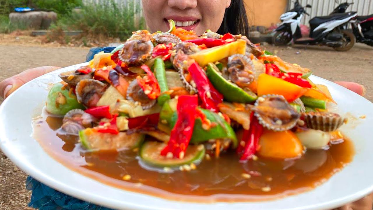 Spicy Cockles Oyster Salad Recipe - YouTube